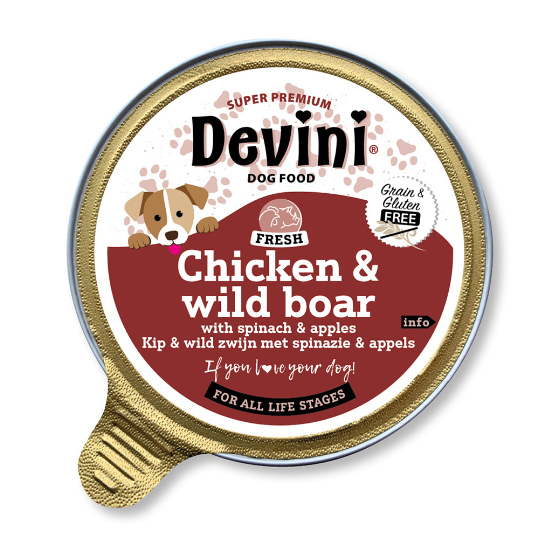 Devini Chicken & Wild Boar Wet Food for Dogs - Nutrient-Rich - Brown's ...