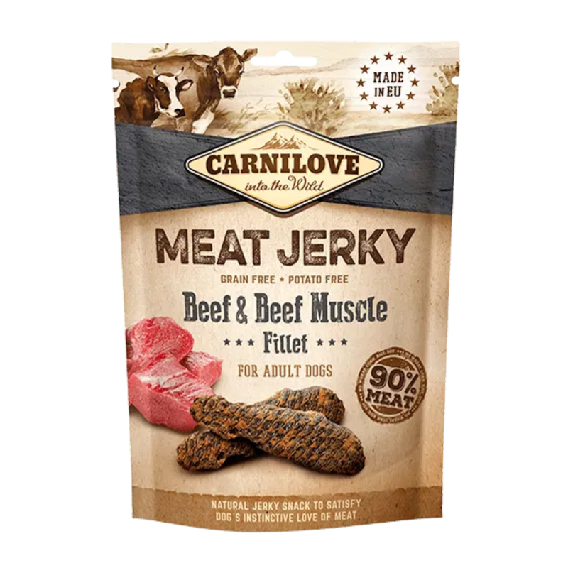 Carnilove Beef & Beef Muscle Fillet Jerky for Dogs - Brown's Natural ...