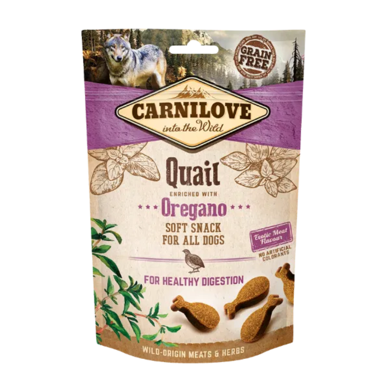 Carnilove Quail Enriched with Oregano Dog Treats - Brown's Natural Pet ...