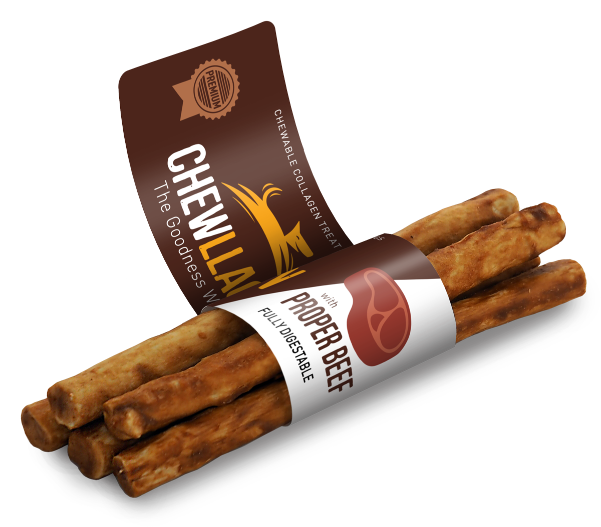 Chewllagen Mini Beef Rolls - Collagen-Packed Treats - Brown's Natural ...