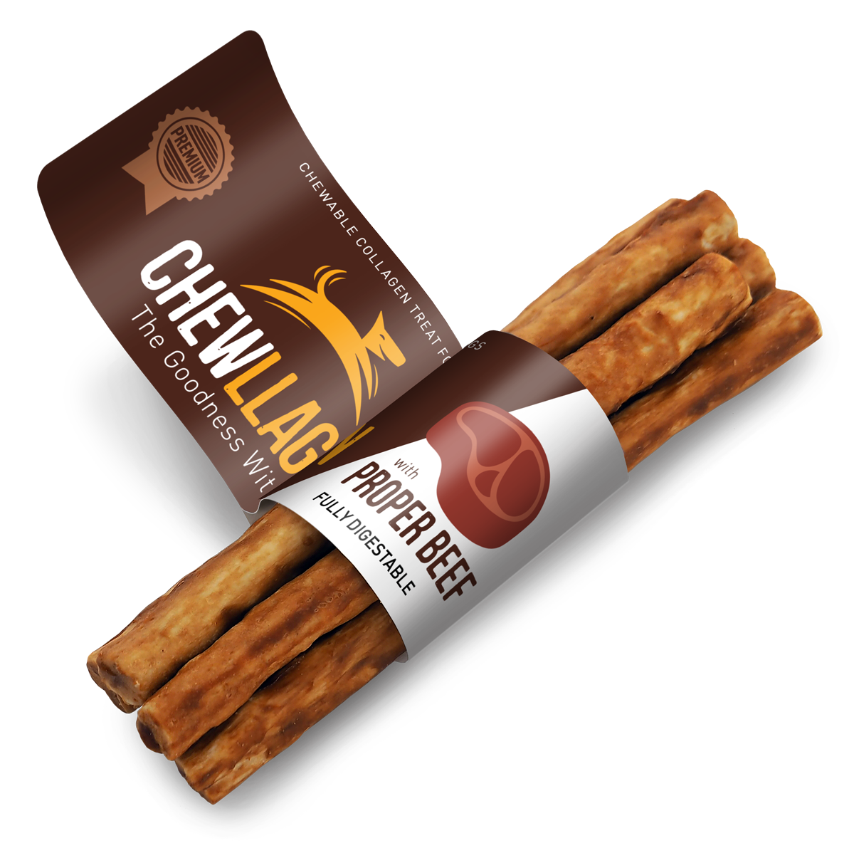 Chewllagen Mini Beef Rolls - Collagen-Packed Treats - Brown's Natural ...