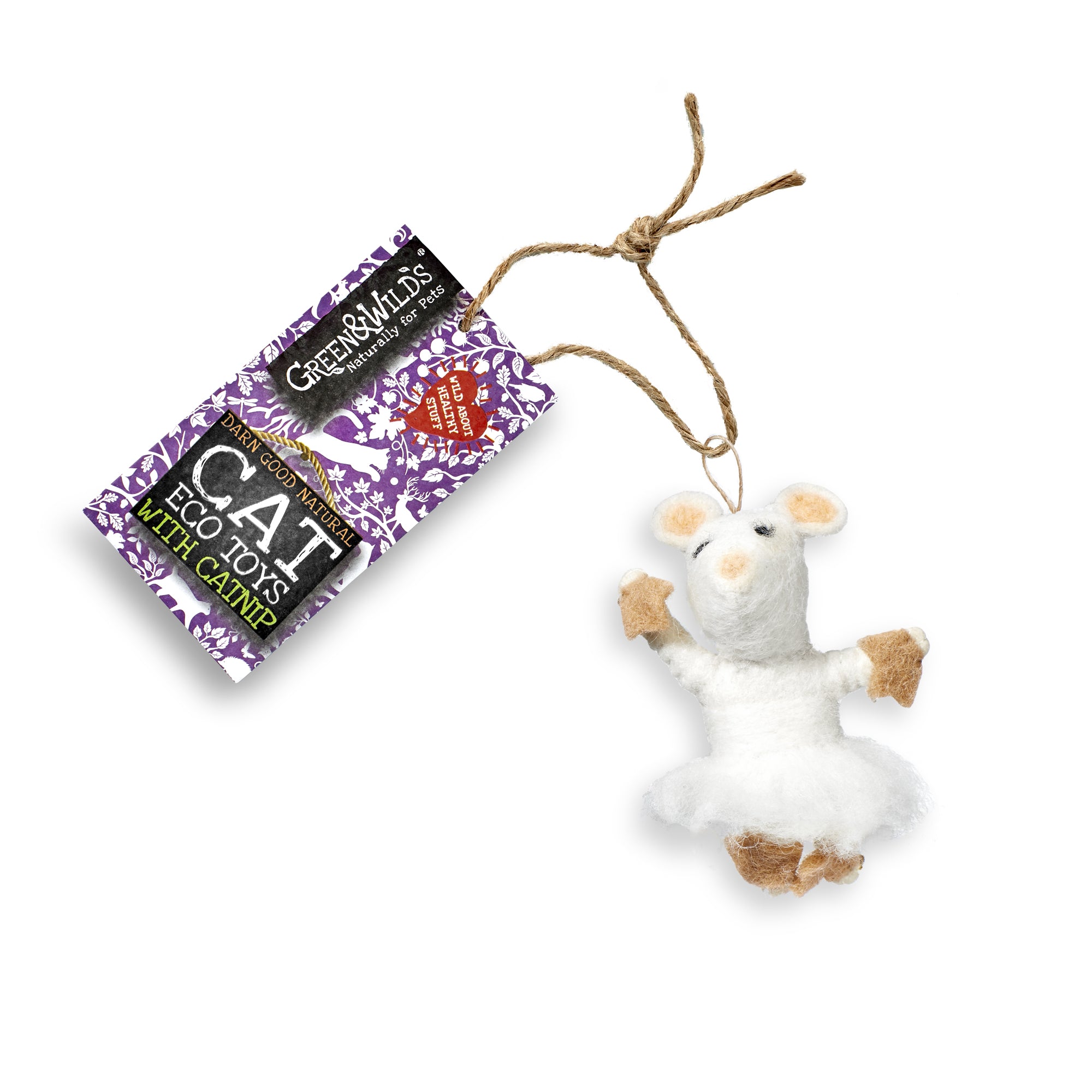 Green & Wilds Natalia Mouse With Catnip - Eco Toy for Cats - Brown's ...