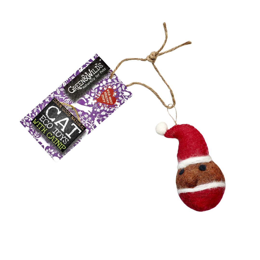 Green & Wilds Santa Claws Cat Toy with Catnip Inside - Brown's Natural ...