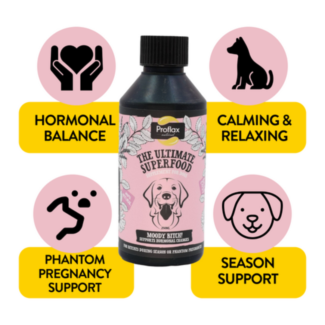 Proflax Moody Bitch Hormonal Relief for Your Dog - Brown's Natural Pet ...