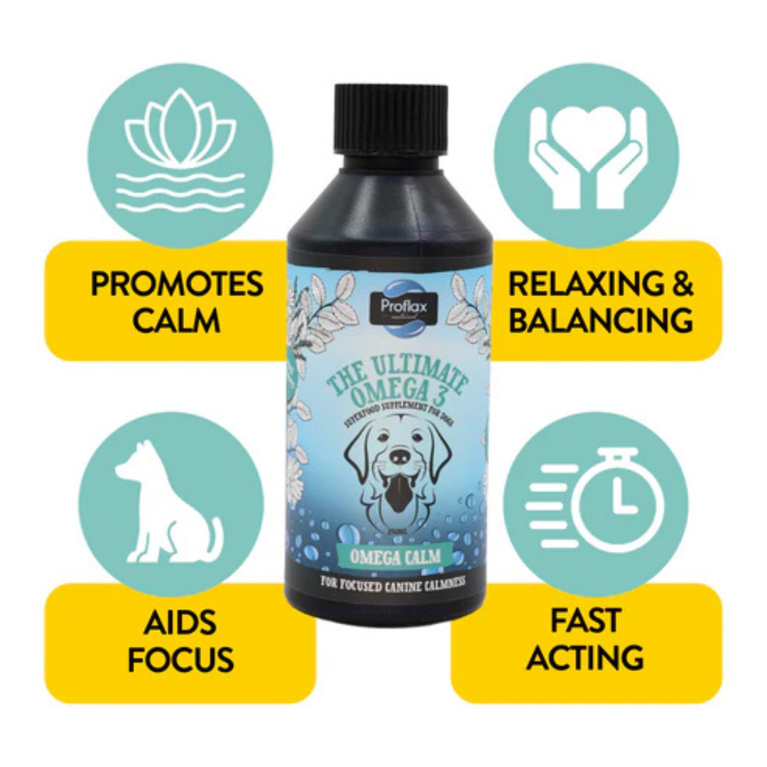 Proflax Omega Calm Salmon Oil for Highly Anxious Dogs - Brown's Natural ...