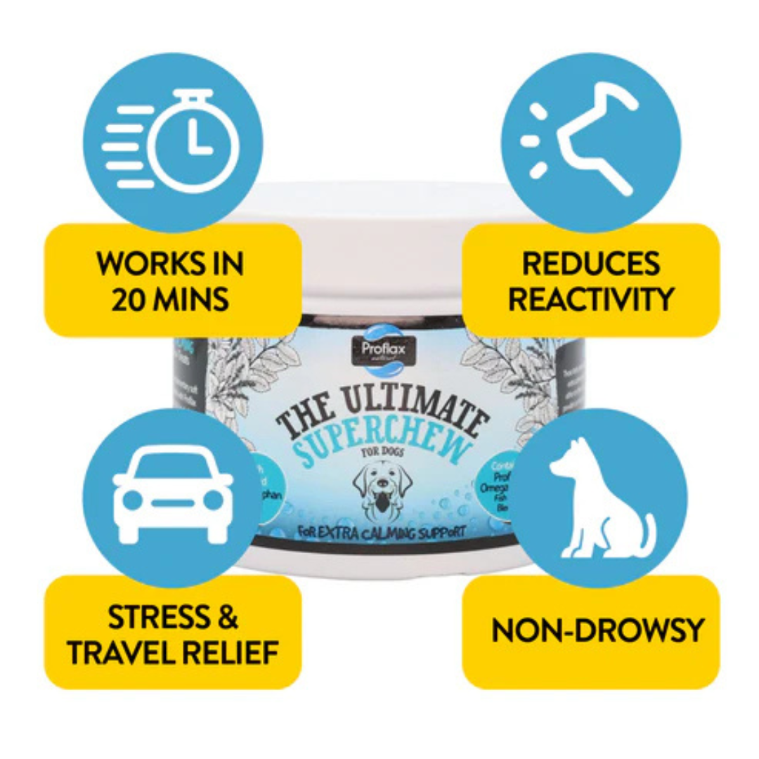 Proflax Superchew Calming Functional Support for Dogs - Brown's Natural ...