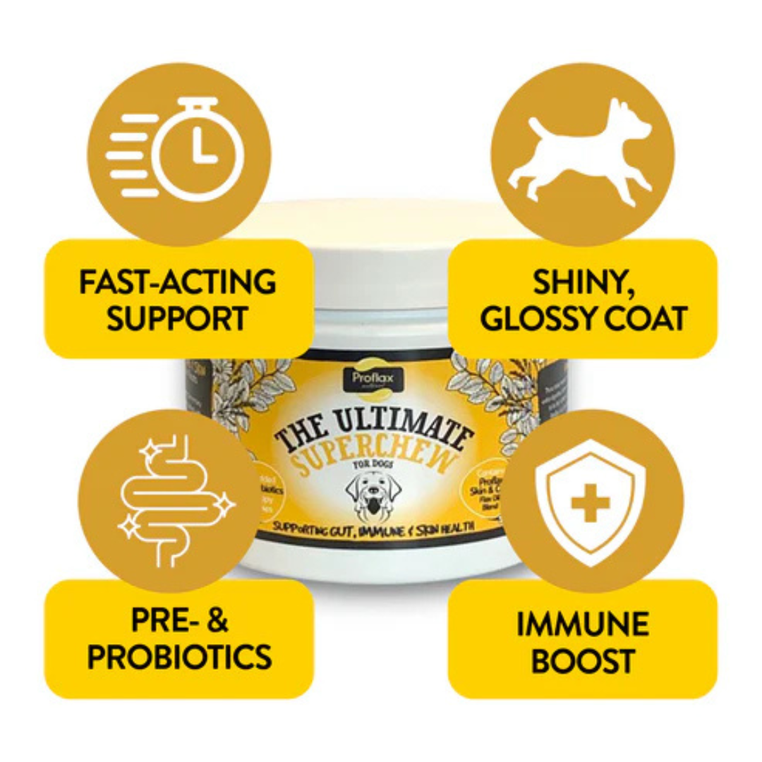 Proflax Superchew Skin, Gut & Immune Support Chews - Brown's Natural ...