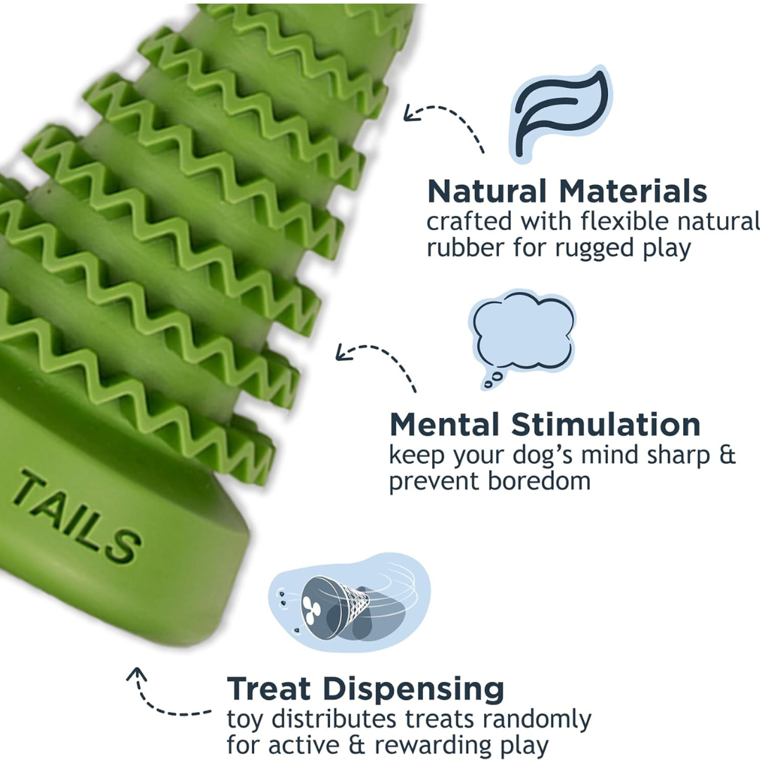 Tall Tails Natural Rubber Evergreen Tree - Interactive Treat Dispensin ...