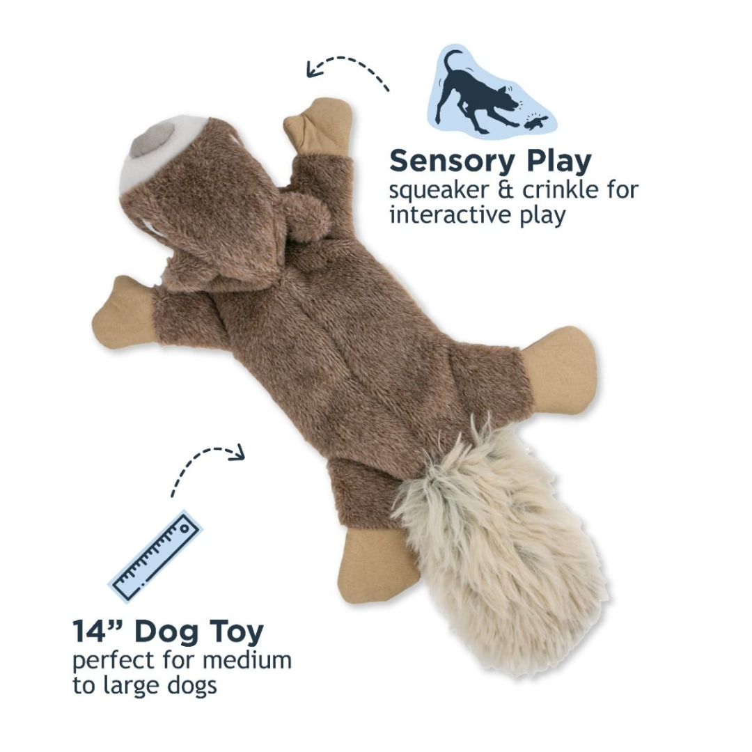 Tall Tails Plush Squirrel with Inner Rope Body - Durable, Stuffless, S ...