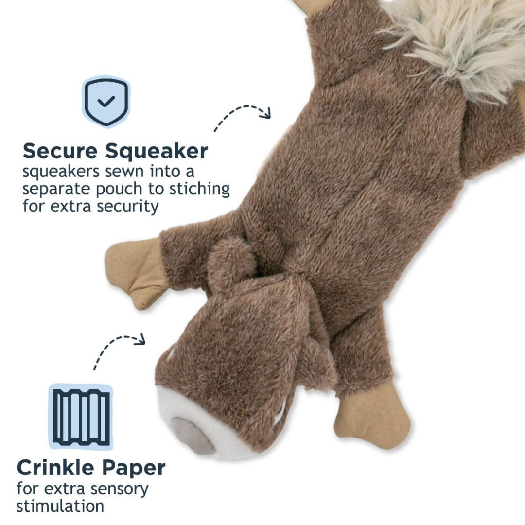 Tall Tails Plush Squirrel with Inner Rope Body - Durable, Stuffless, S ...