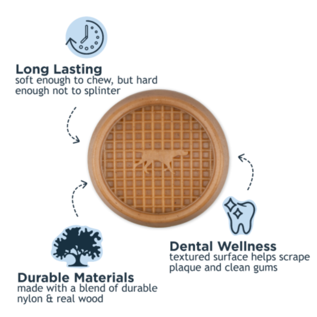 Wiggle Waffle Chew Toy with Bacon Scent for Dogs - Brown's Natural Pet ...
