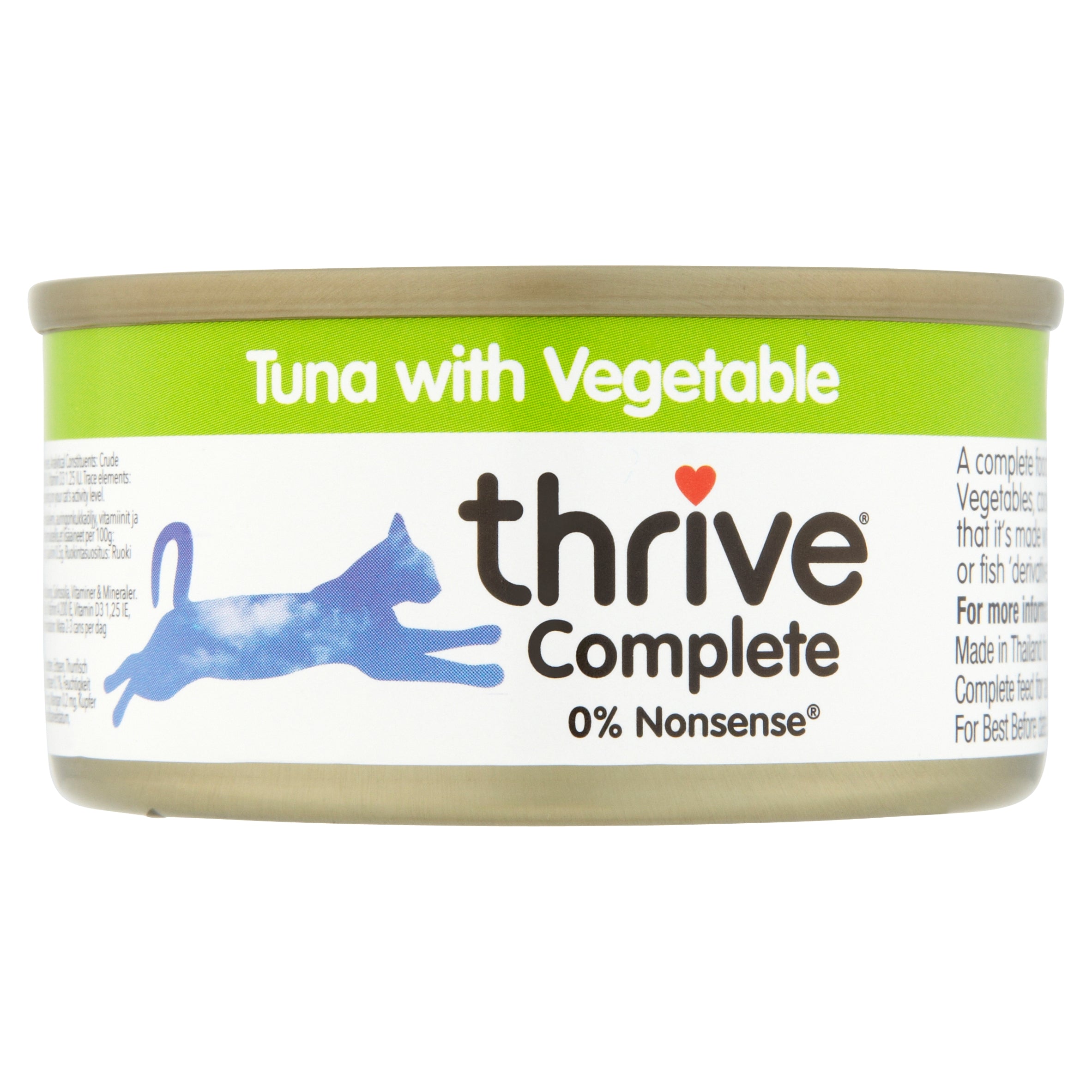 Thrive 100% Tuna with Vegetables - Complete Wet Food for Cats - Brown's ...