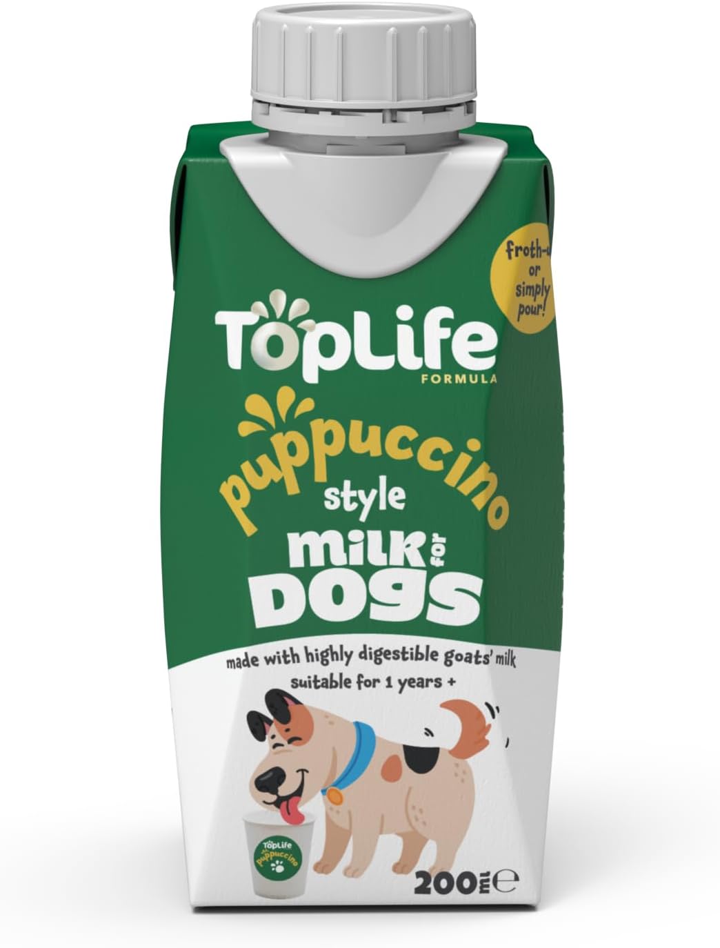 TopLife Puppuccino Style Milk - Fun, Frothy Goats Milk Drink for Dogs ...