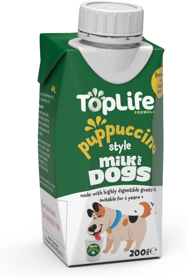 TopLife Puppuccino Style Milk - Fun, Frothy Goats Milk Drink for Dogs ...